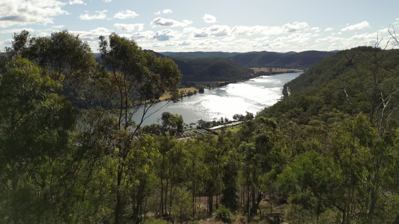 Amazing River Reveal From A Drone Flying From Hawkins Lookout, Wisemans ...