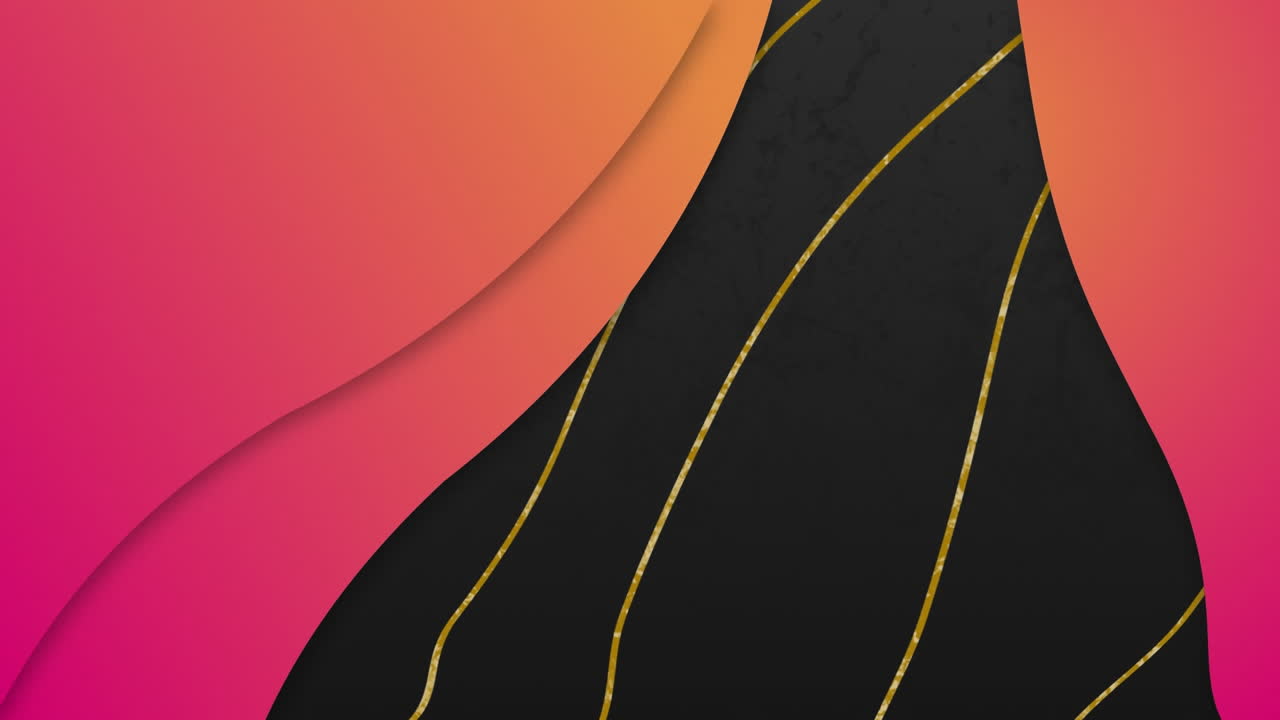 Animation of shapes and lines moving over black background | Premium ...