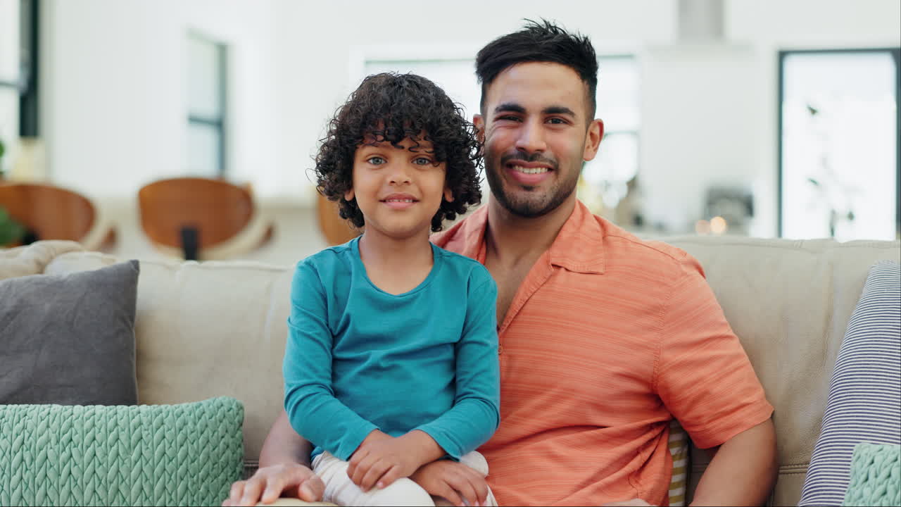 Smile, happy and face of father Premium Stock Video Footage