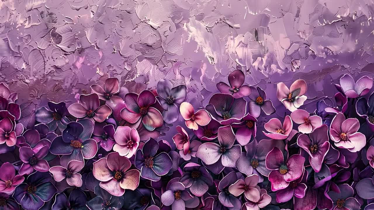 Abstract Purple and Pink Floral Texture | Premium Stock Video Footage