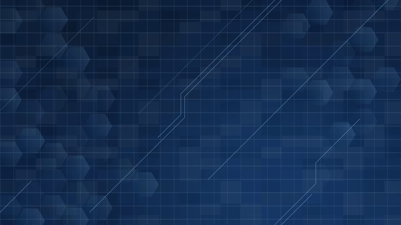 Blue shapes morphing across grid background | Premium Stock Video Footage