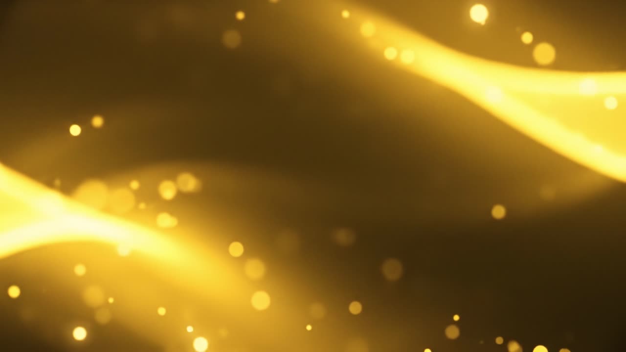 Dynamic golden light waves flow smoothly, creating a stunning visual ...