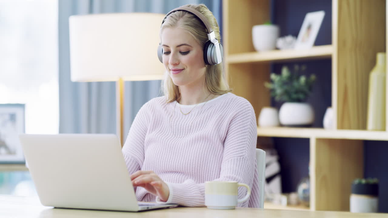 Premium stock video - Working from home is so convenient