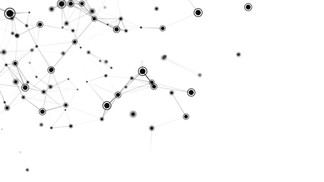 연결 지점과 선을 가진 추상적인 기하학적 배경 추상적인 색 디지털 배경 네트워크 개념 화합물과 함께 빅 데이터 복합체 3d 렌더링 프리미엄 스톡 동영상 자료