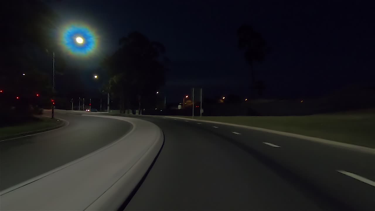 Premium stock video - Rear facing night driving point of view pov for ...