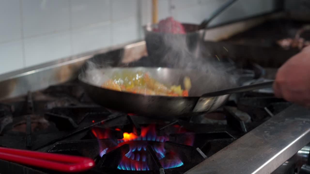 Premium stock video - Latin restaurant saute pan mexican bar cantina ...