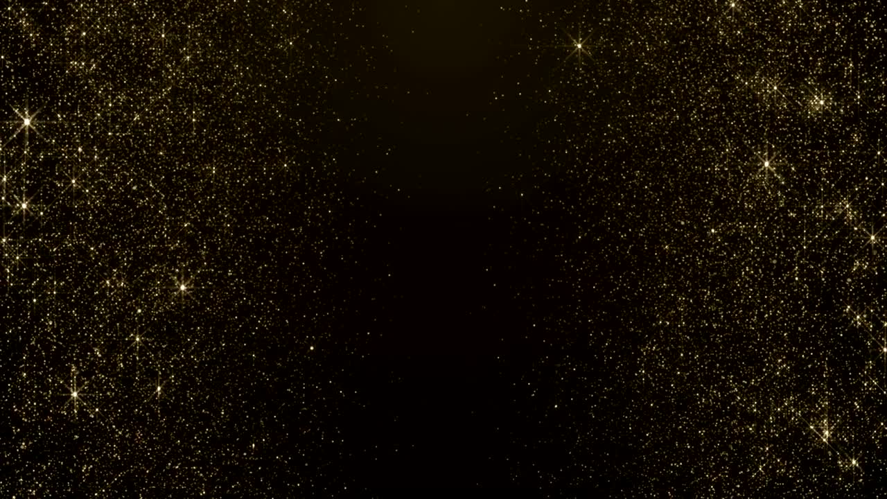 Particles gold glitter bokeh award dust abstract background loop ...