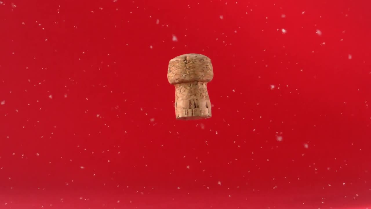 Premium stock video - White particles floating over wine cork falling ...