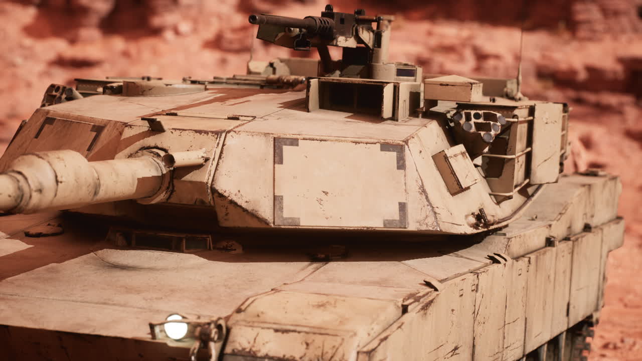 Premium stock video - American tank abrams in afghanistan