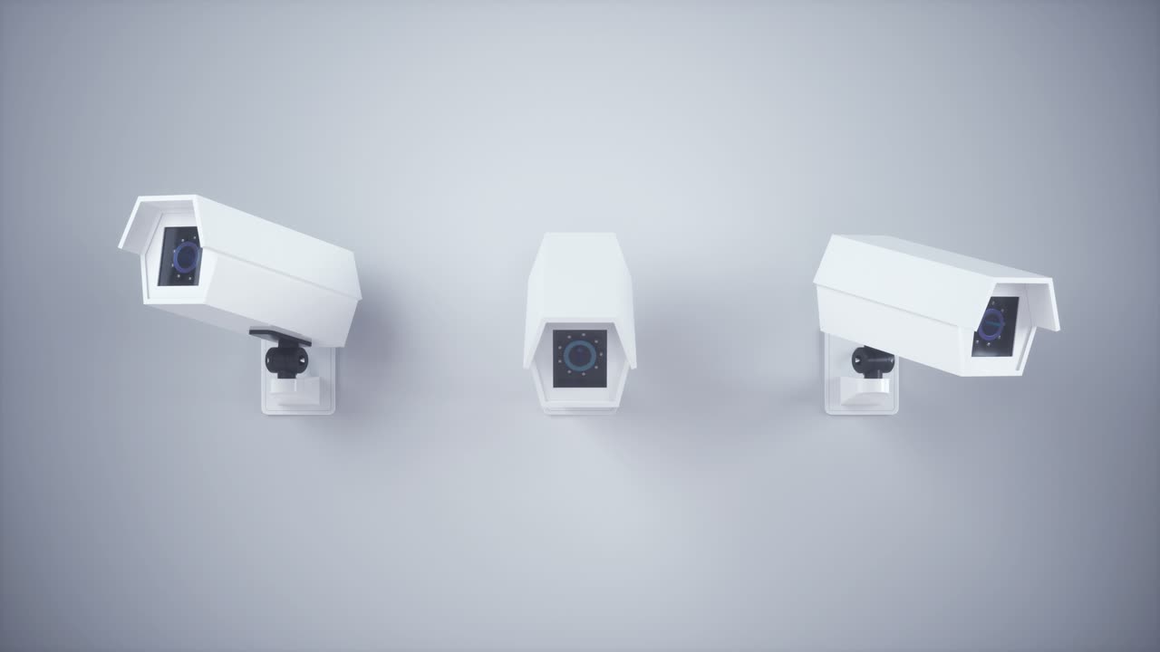 loop animation of three monitors on the wall 3d rendering. | freepik