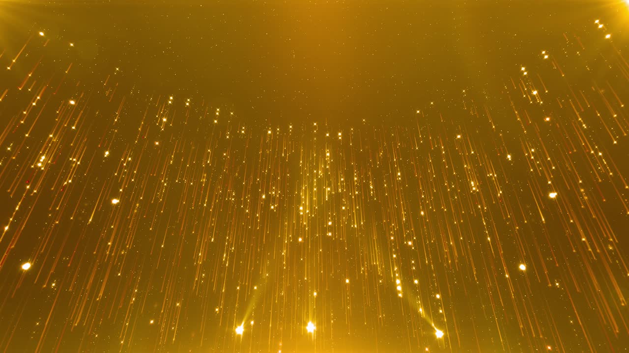 golden glowing particle light rising. luxury particle stripes ...