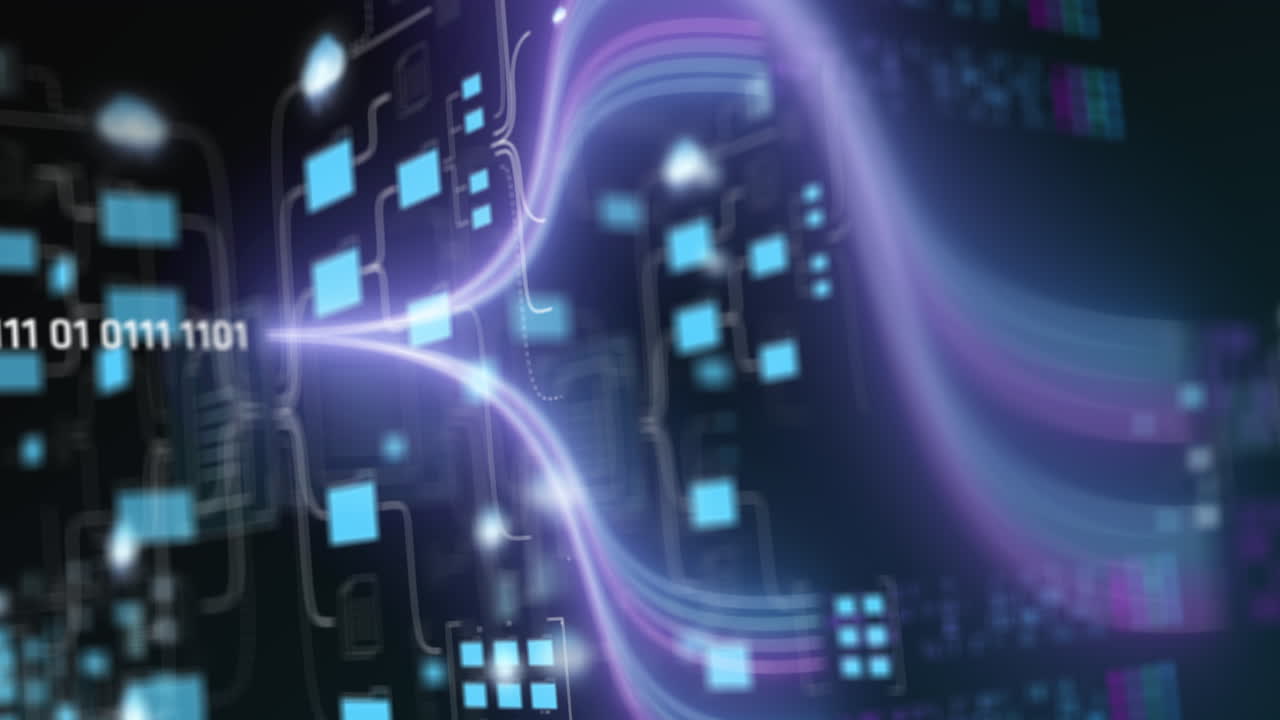 Premium stock video - Distribution of data network with line ...