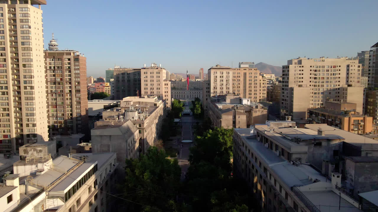 Paseo Bulnes Santiago De Chile Aerial View Free Stock Video Footage ...