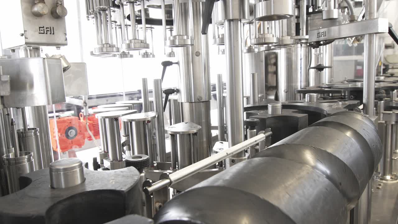 Premium stock video - Mobile wine bottling and labelling machine ...