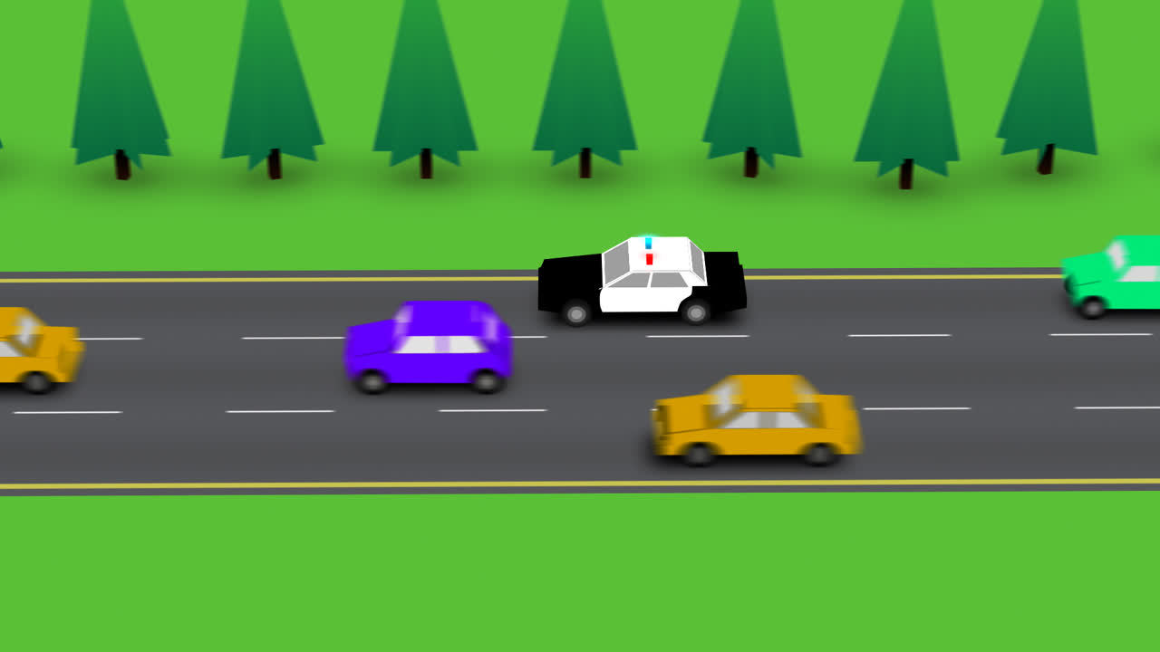 Premium stock video - The aerial view of the busy highway with the ...