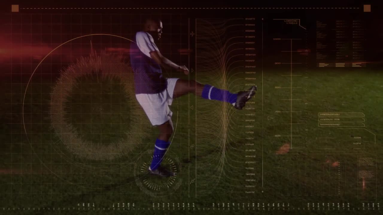 Premium stock video - Animation of scope scanning and data processing ...