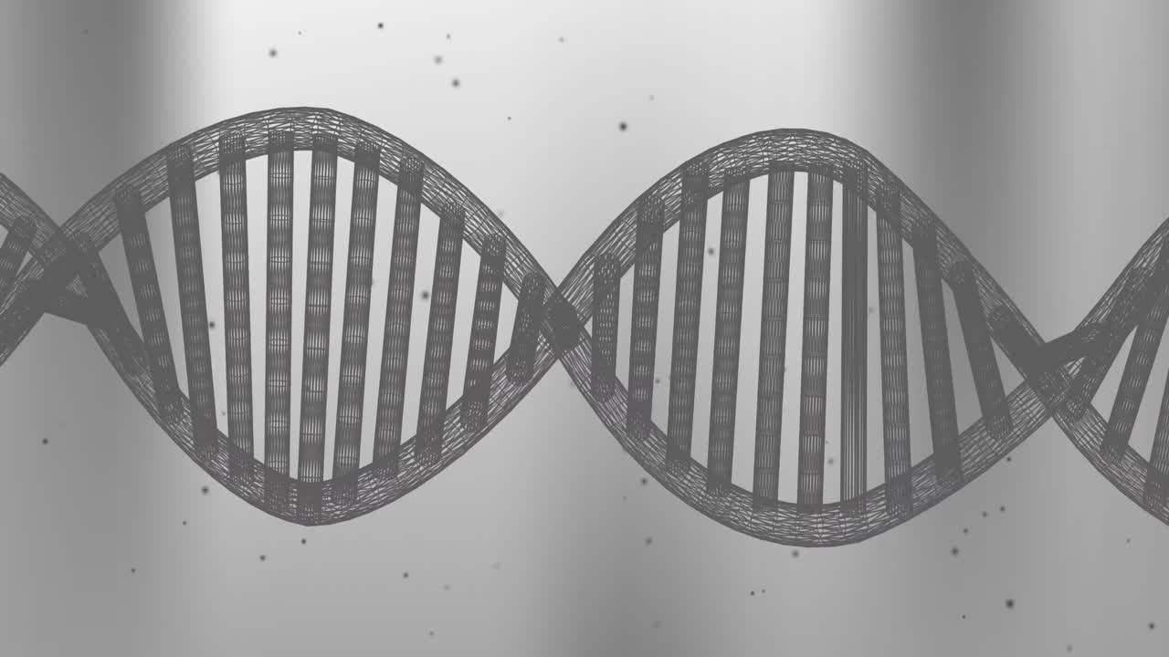 Premium stock video - Animation of dna helix over falling particles ...