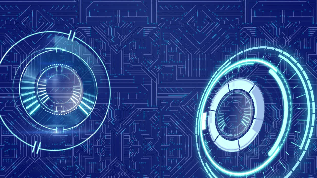 Premium stock video - Scopes on blue background