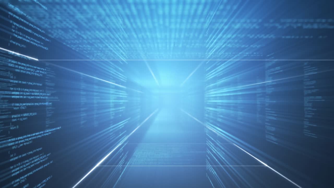 Premium stock video - Animation of data processing over black background