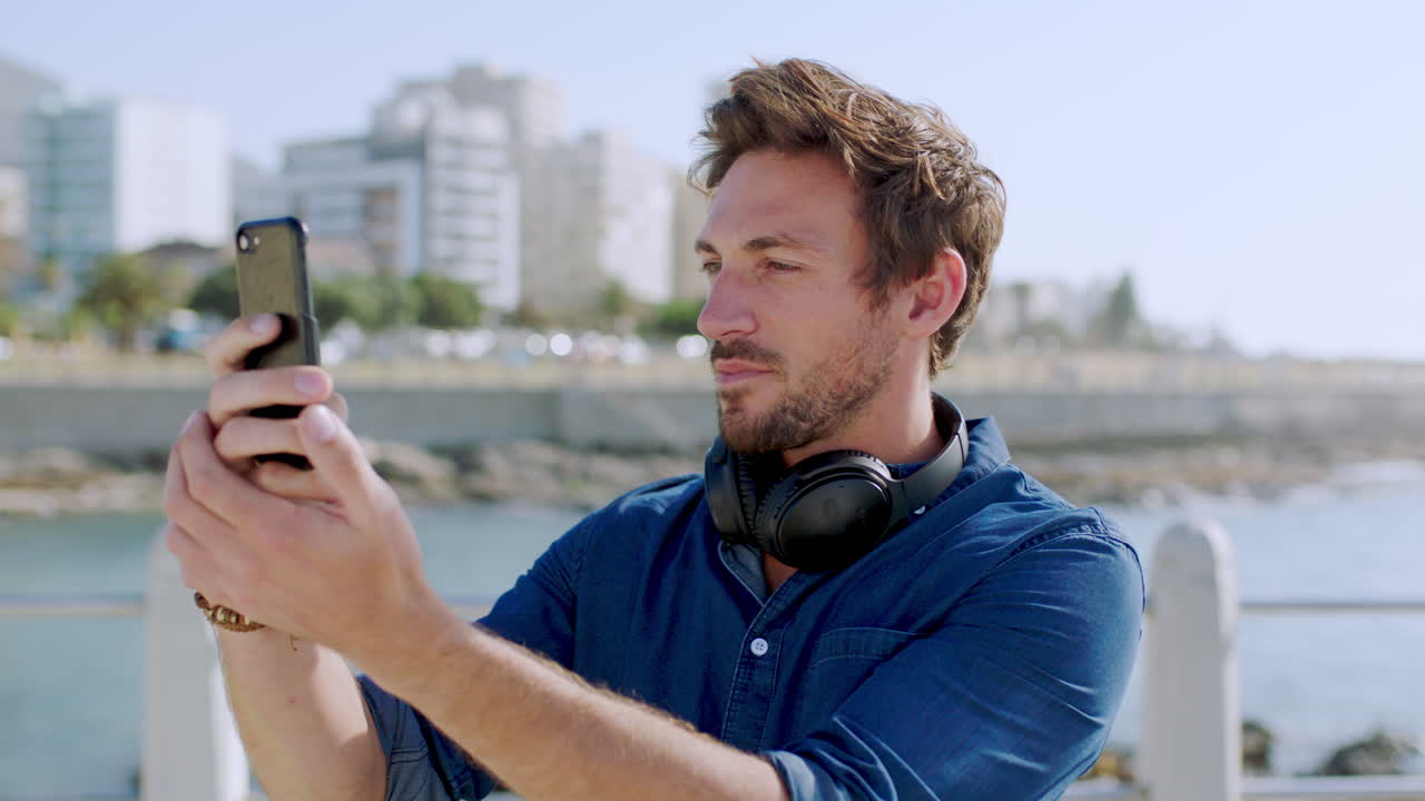 Premium stock video - Video recording, beach and travel
