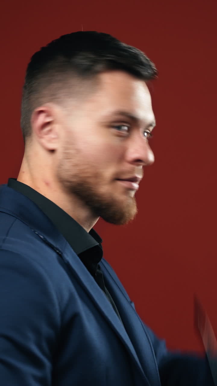 Portrait Of Handsome Businessman. Portrait of handsome male model in ...