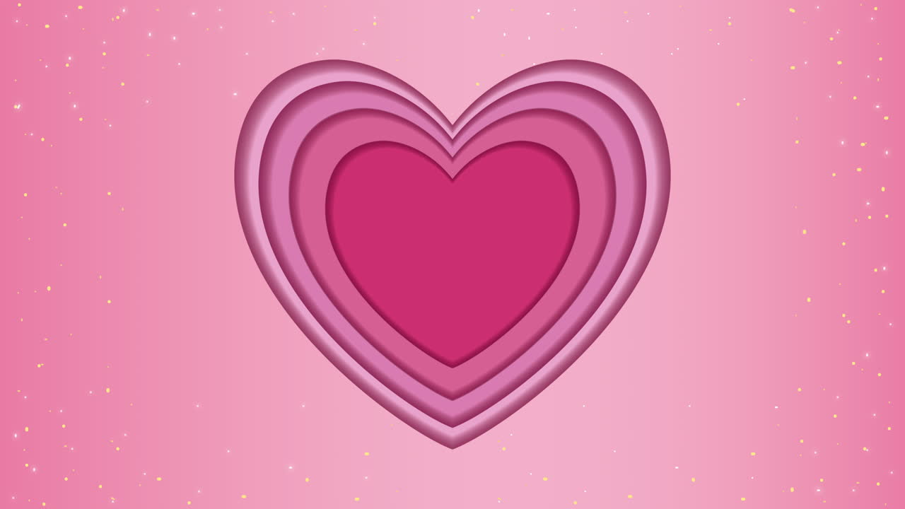 Pink Layered Heart Design | Premium Stock Video Footage