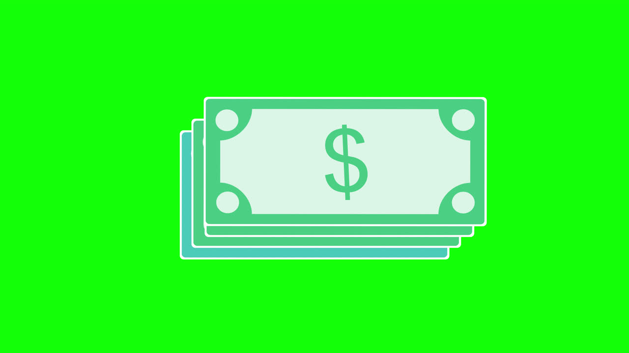 Premium stock video - Money dollars icon loop animation with alpha ...