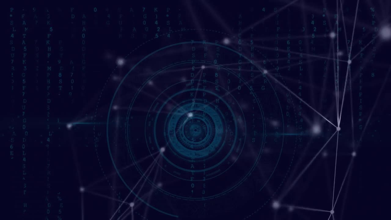 Premium stock video - Animation of network of connections over round ...