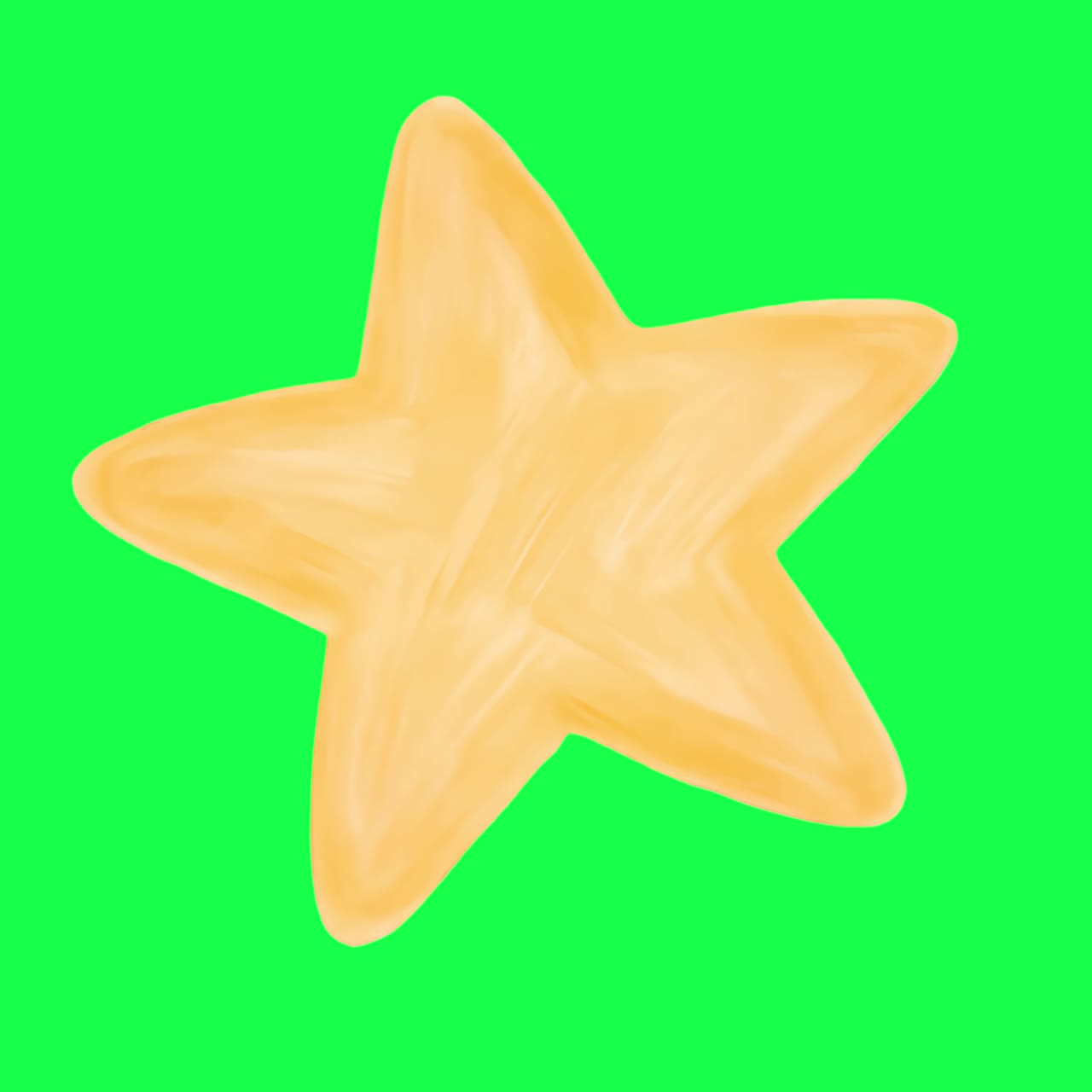 Bright starfish animation, transparent 4K video, green screen | freepik