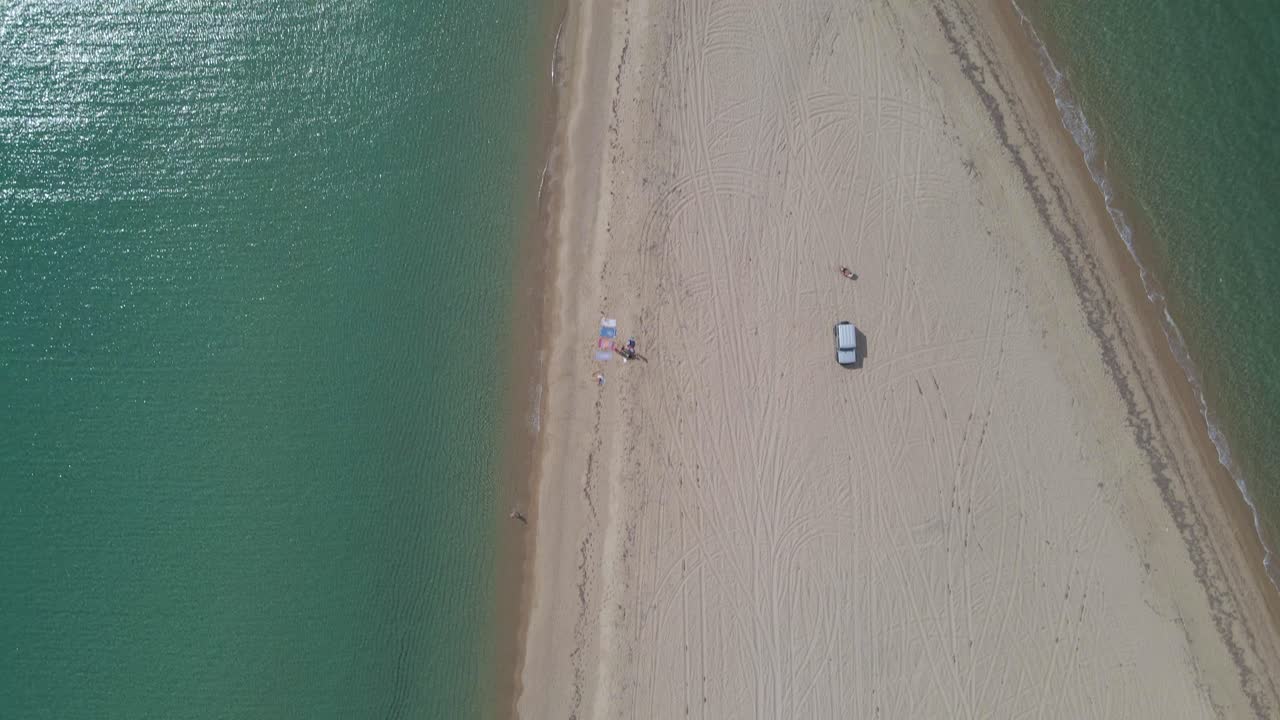 Premium stock video - 4k overhead clip over a peninsula on the tropical ...