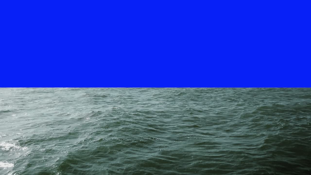 Premium stock video - Slightly green ocean horizon center of screen ...