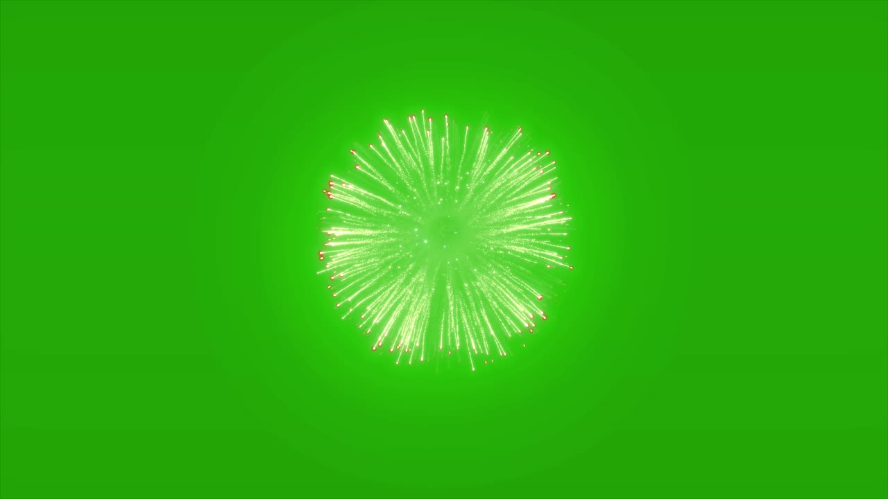 Fireworks Explosion on Green Screen | Premium Stock Video Footage