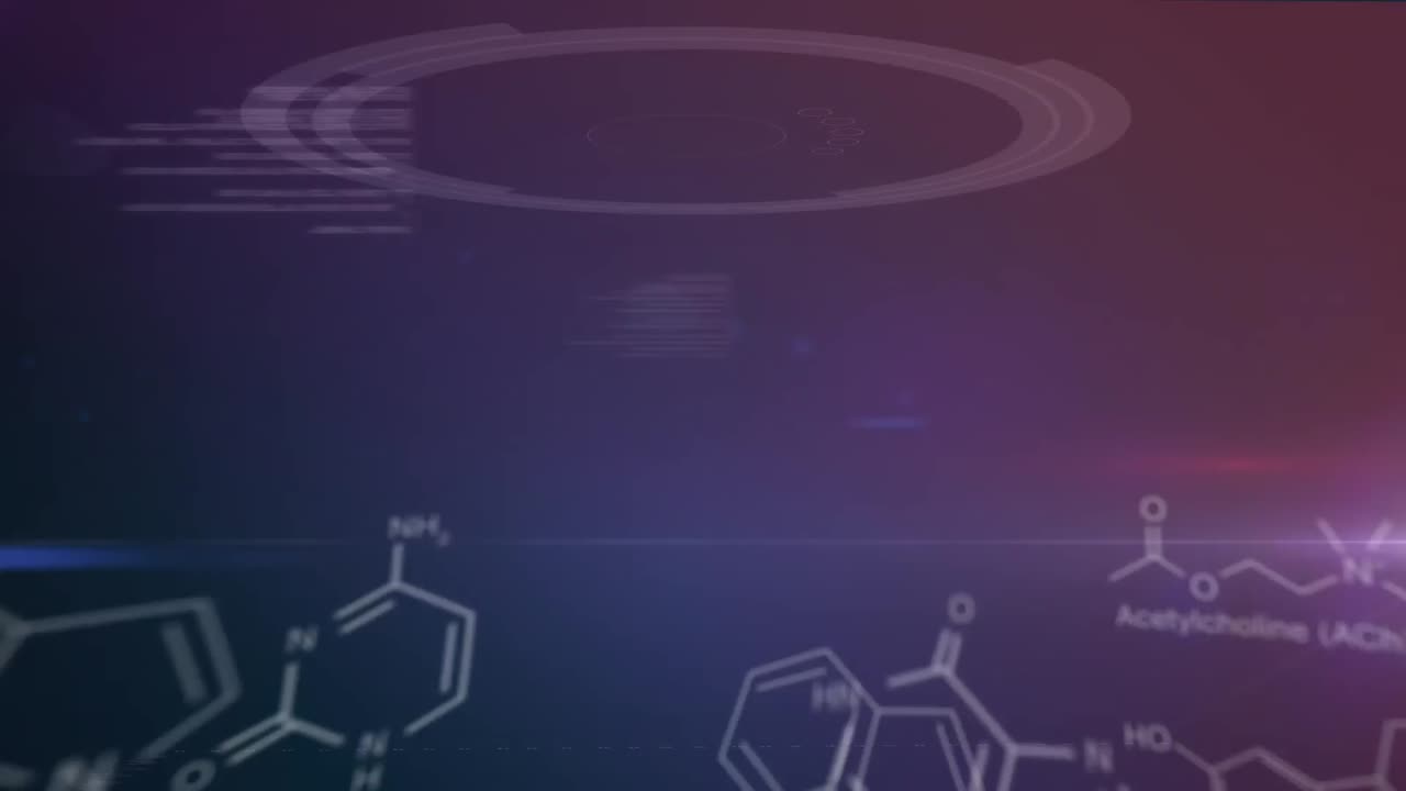 DNA Molecules And Data On A Maroon Background Free Stock Video Footage ...
