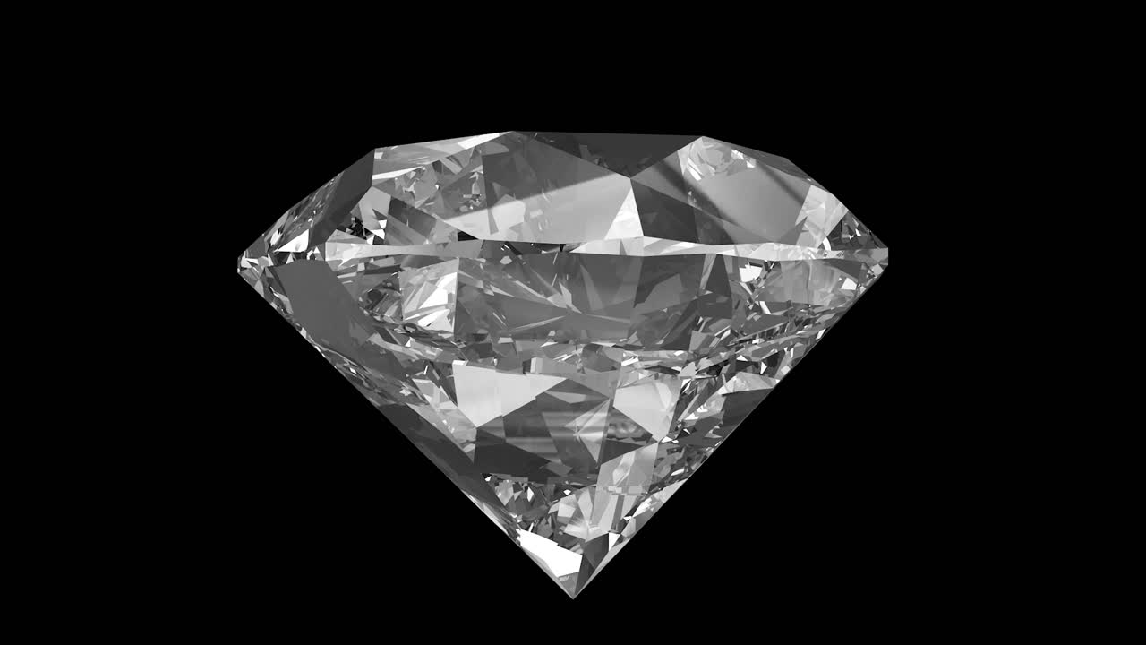 Premium stock video - Rotating diamond loop animation in 4k