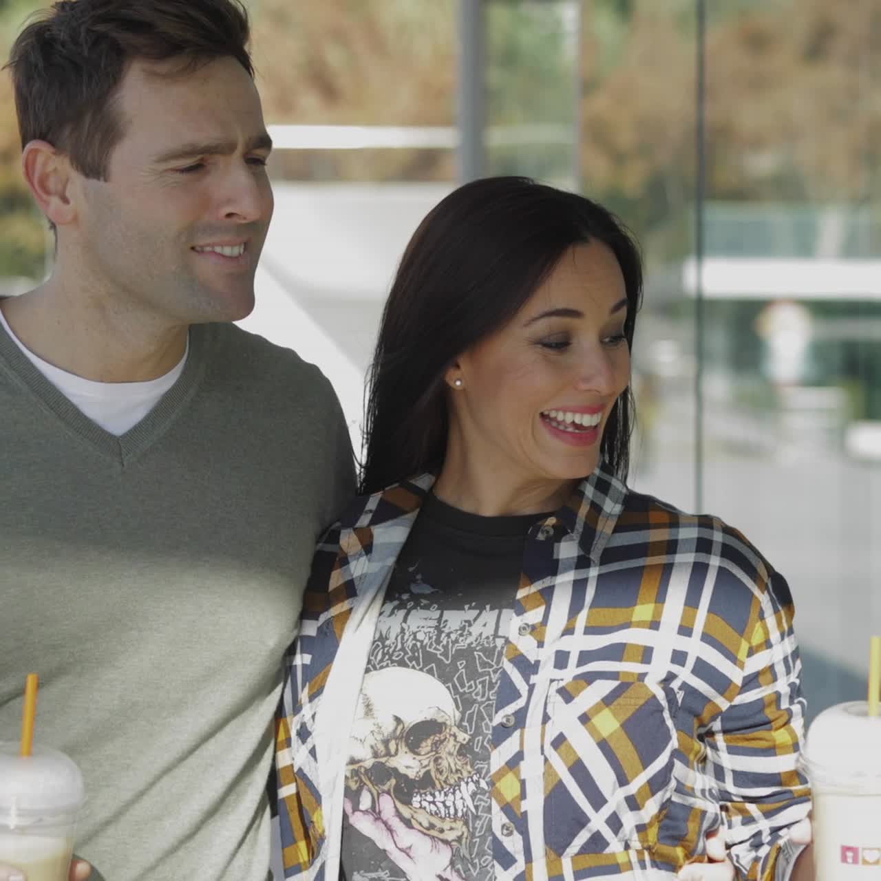 Premium stock video - Trendy young woman exclaiming and pointing