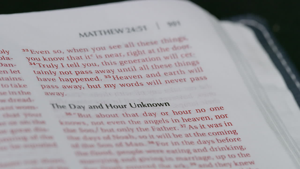 Holy Bible Scripture Word Of God Christian Bible Free Stock Video ...