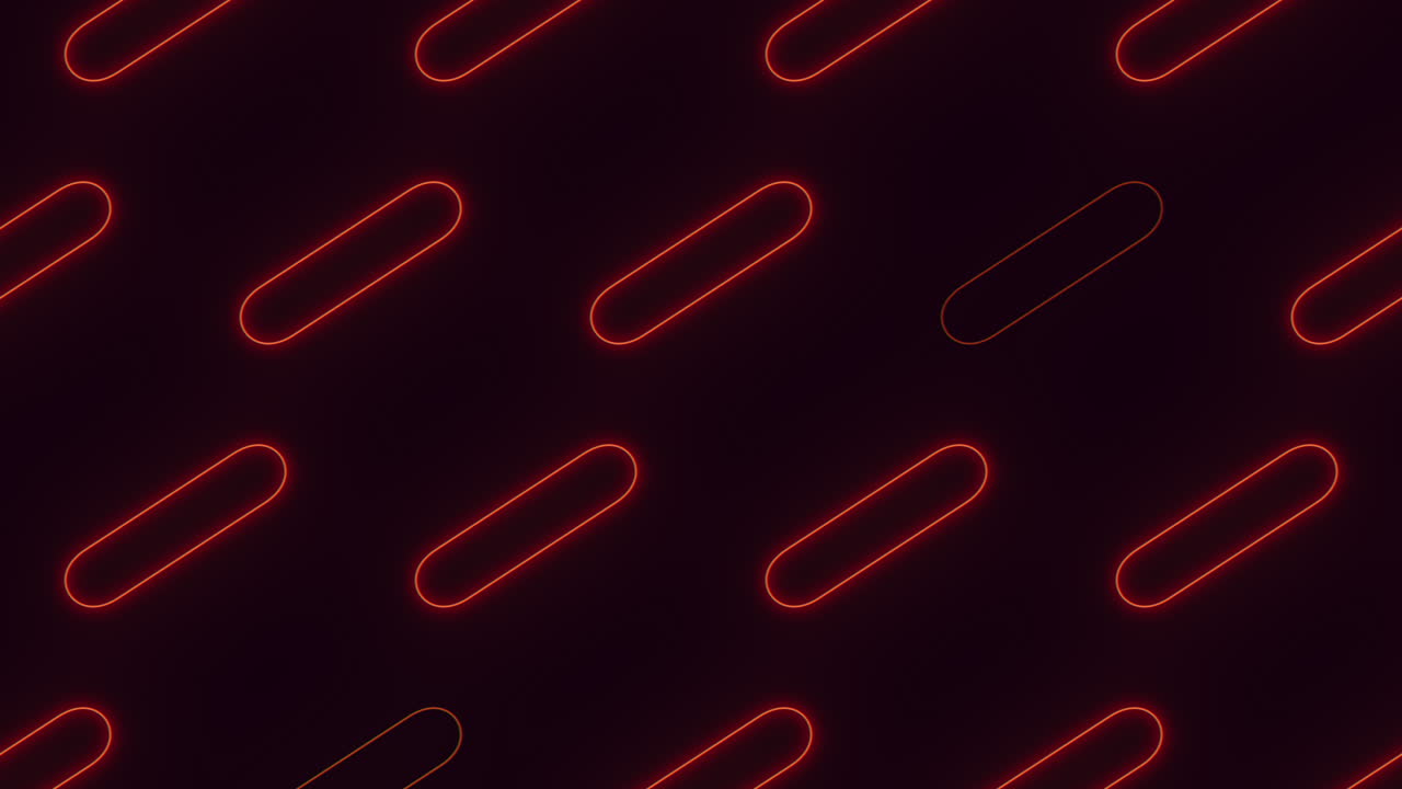 Premium stock video - Neon red lines pattern with pulse effect
