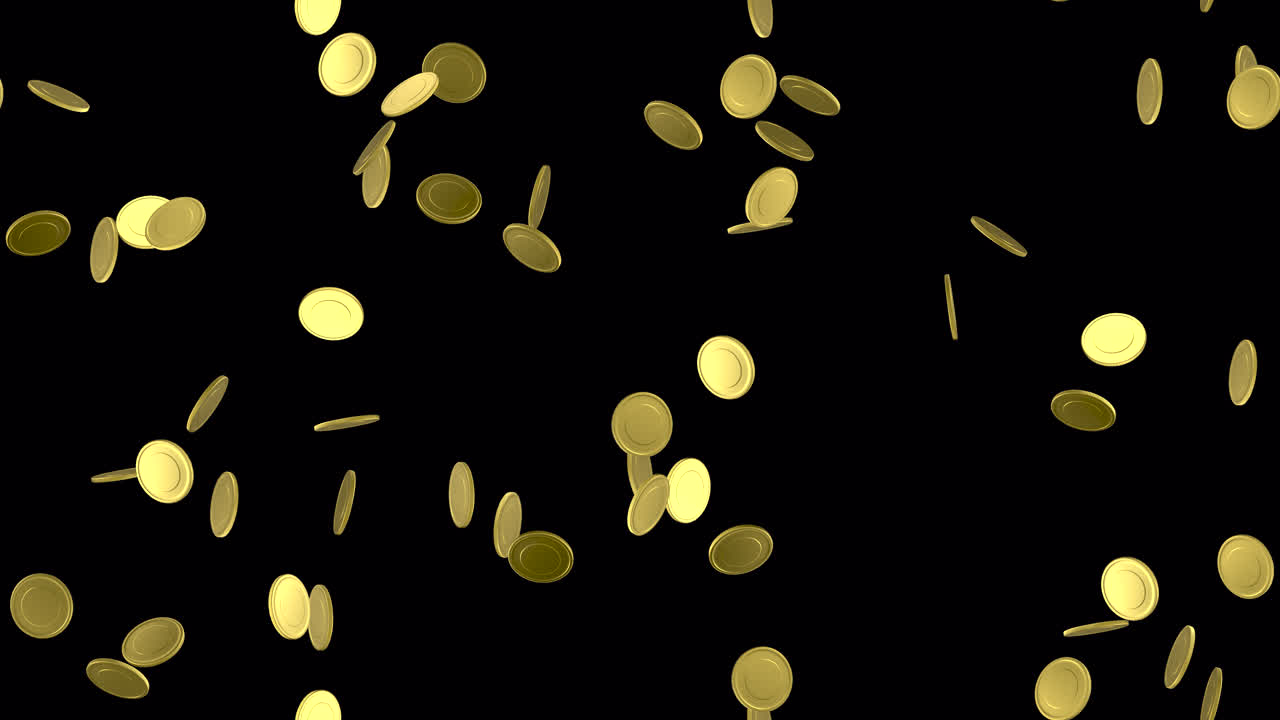 Gold Coin Loop Tile Swirl With Alpha Free Stock Video Footage Download ...