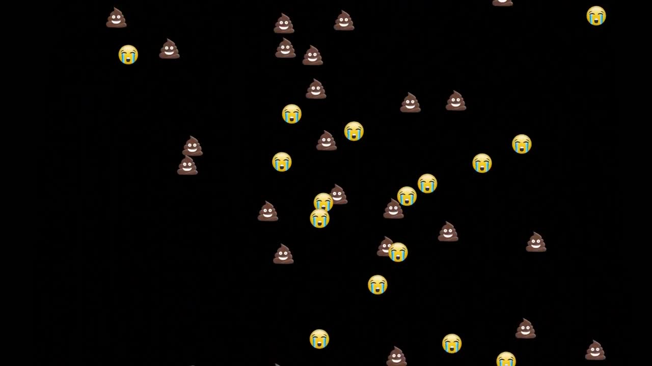 Premium stock video - Emoticons falling