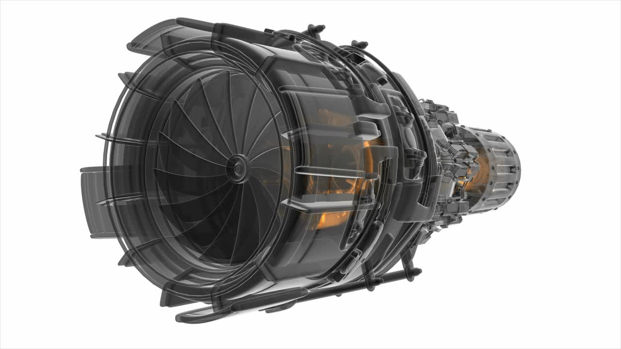 Rotate Jet Engine Turbine Free Stock Video Footage Download Clips