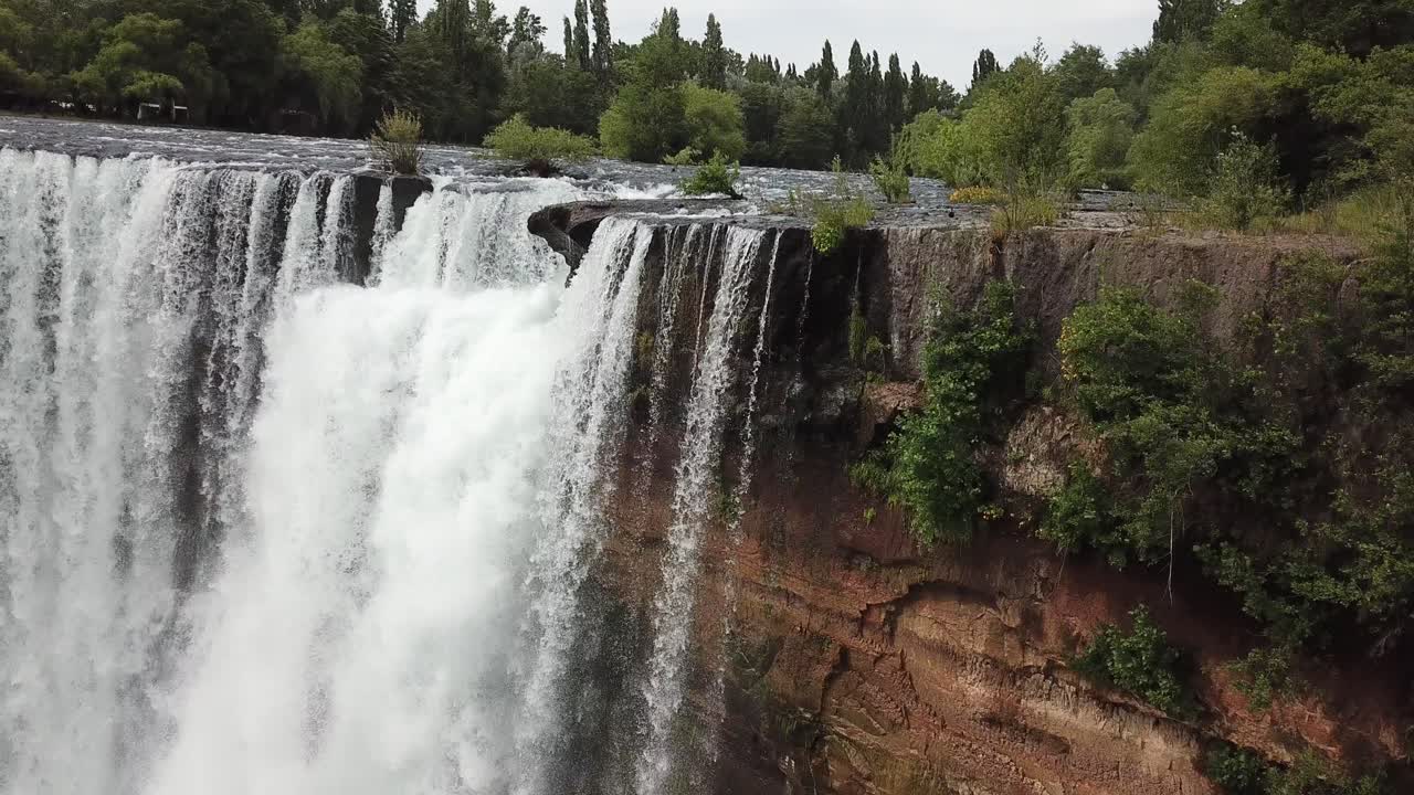 Drone Aerial View of Stunning Laja Falls. Waterfalls and Canyon ...