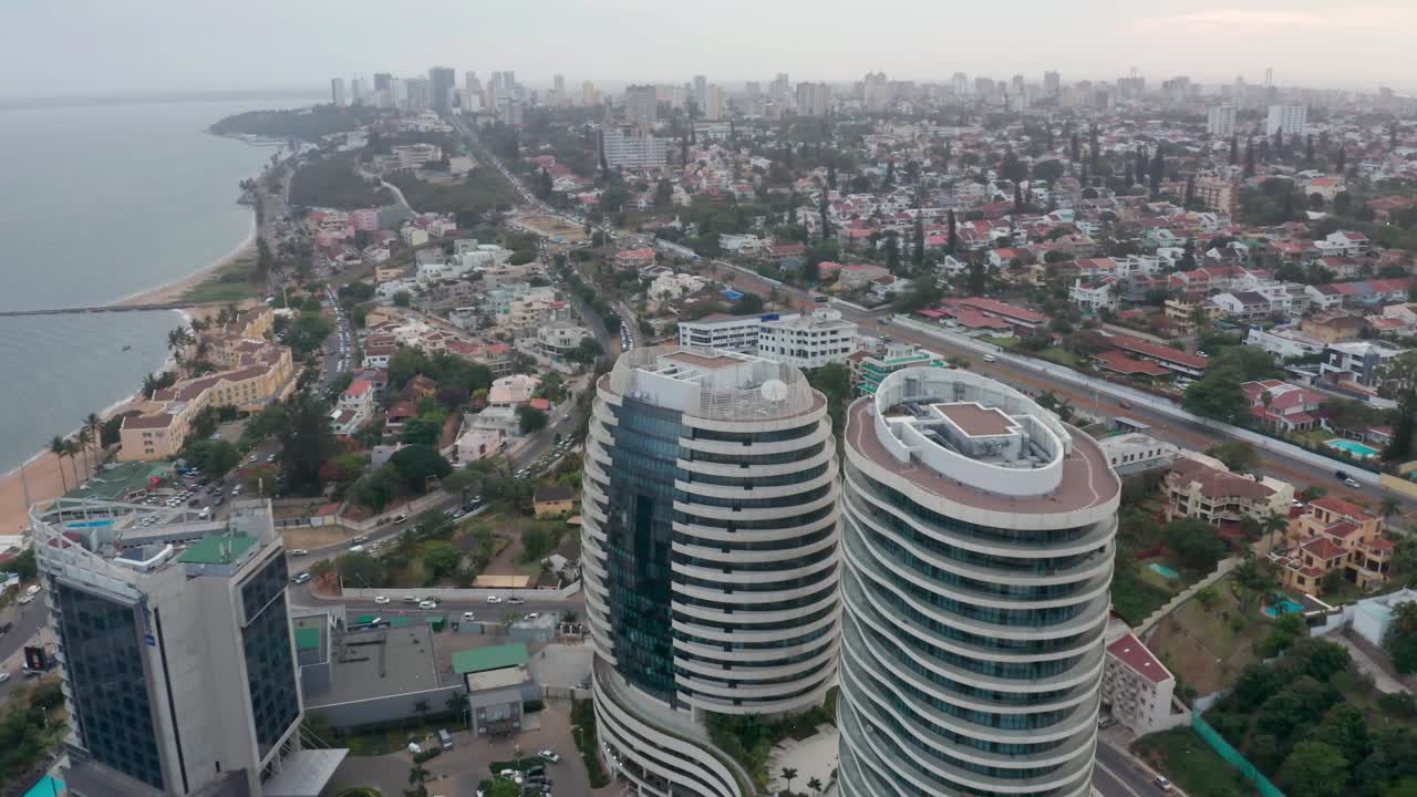Mozambique maputo, drone 4k footage Premium Stock Video Footage