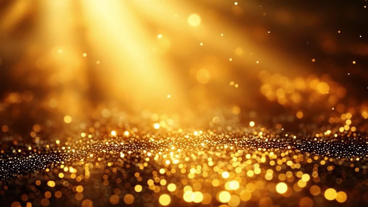 Golden Glitter Background | Premium Stock Video Footage