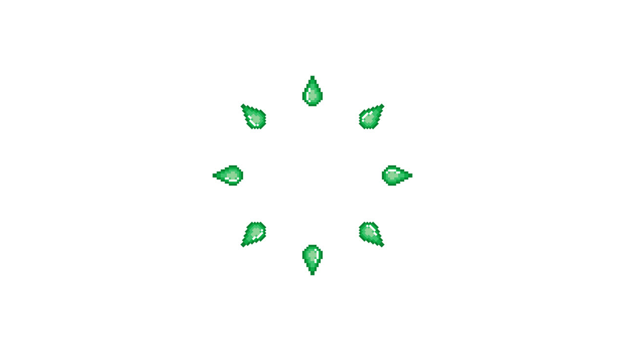 Pixel Art Mini Drop Spinning Circle Animated Overlay Transparent 30fps ...