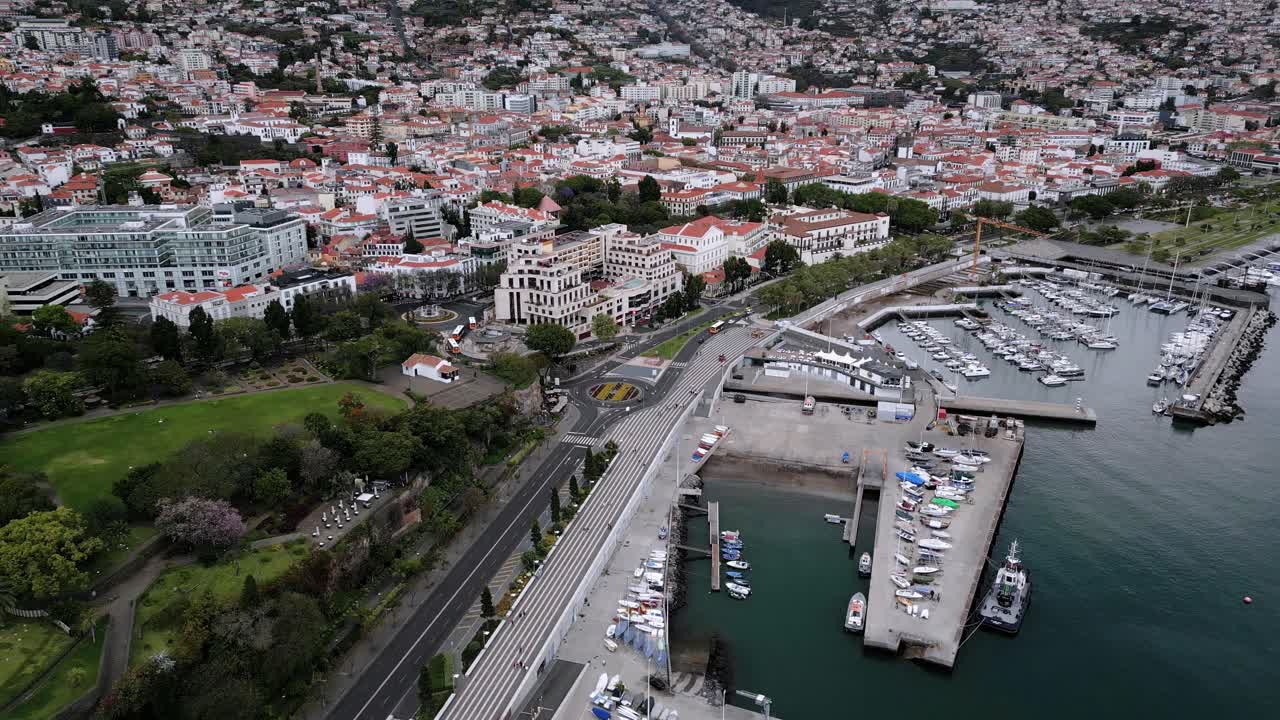 Marina Do Funchal And Waterfront Cityscape Of Funchal, Madeira Portugal ...
