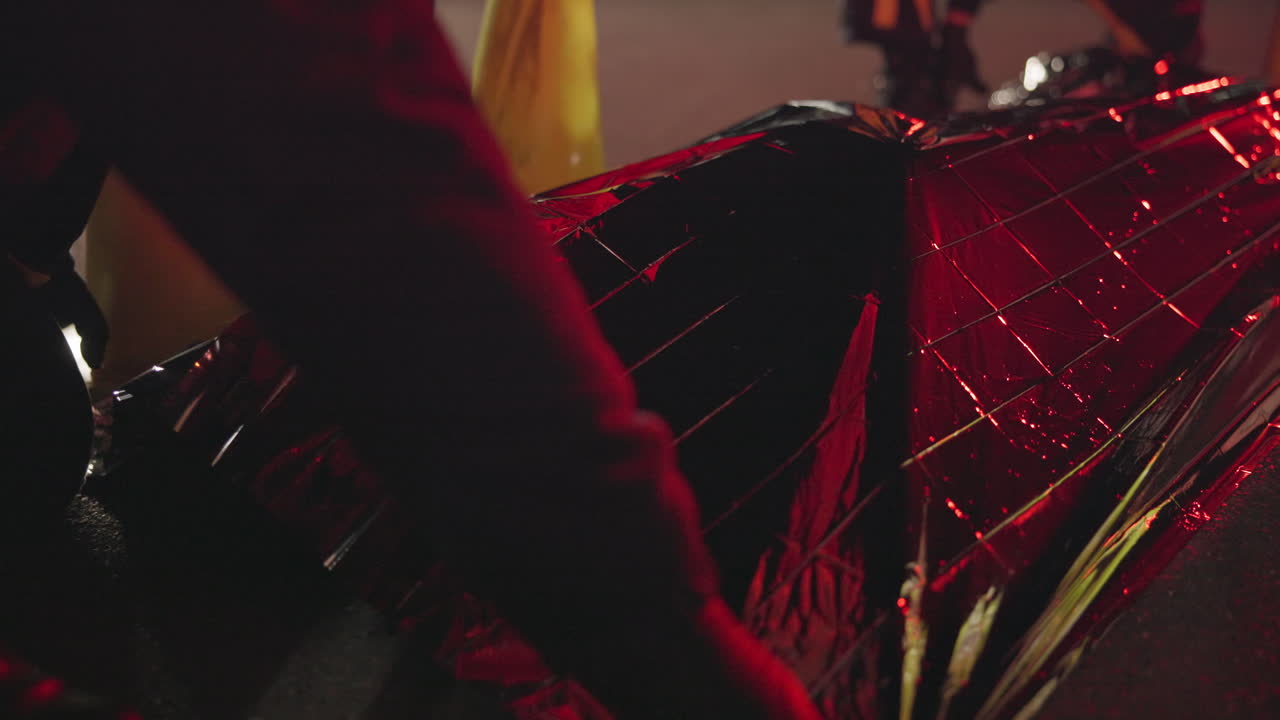 Premium stock video - Crime scene, dead body cover