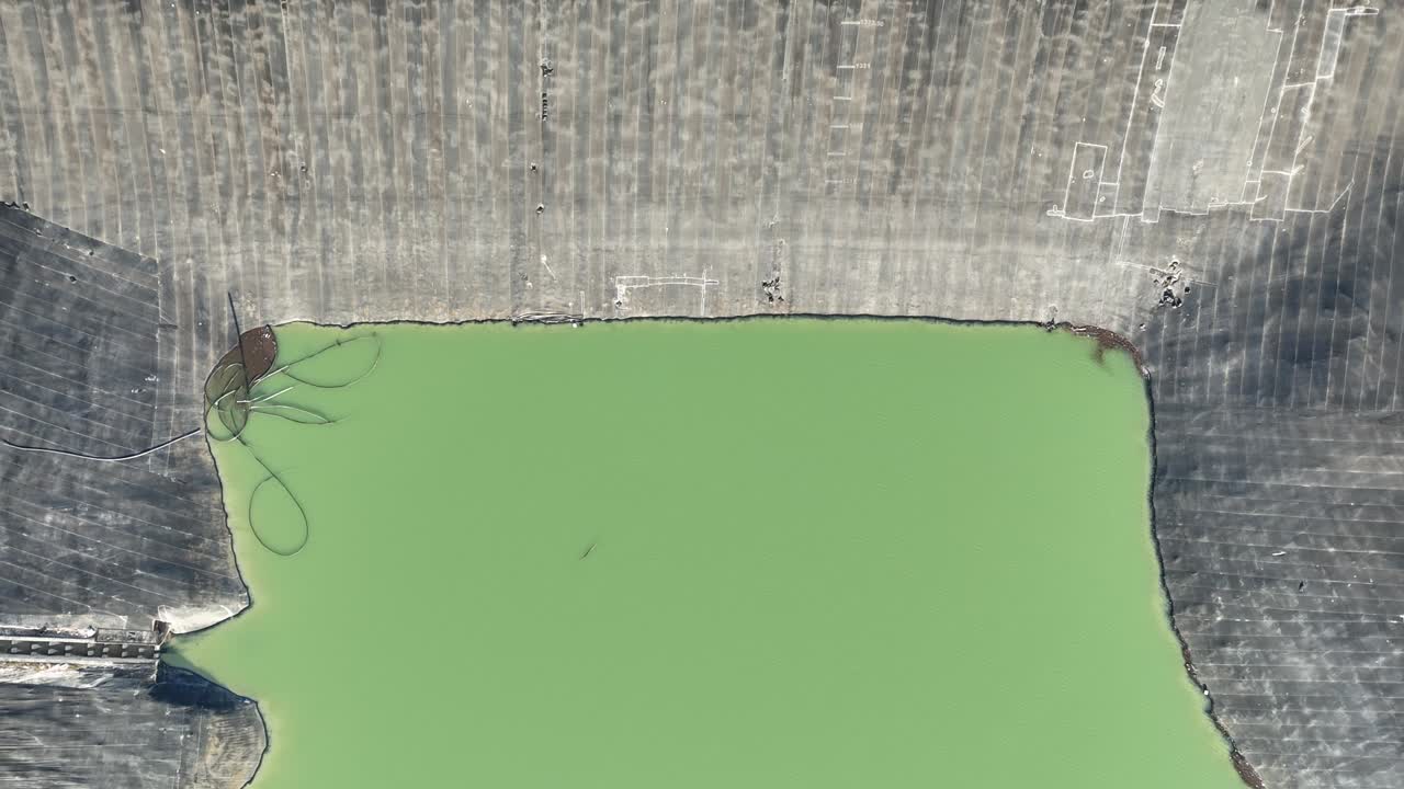 Premium stock video - Artificial irrigation pond, water storage ...