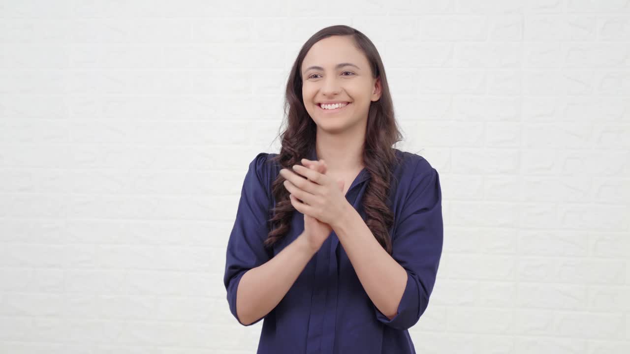 Indian Girl Clapping And Appreciating Free Stock Video Footage Download ...