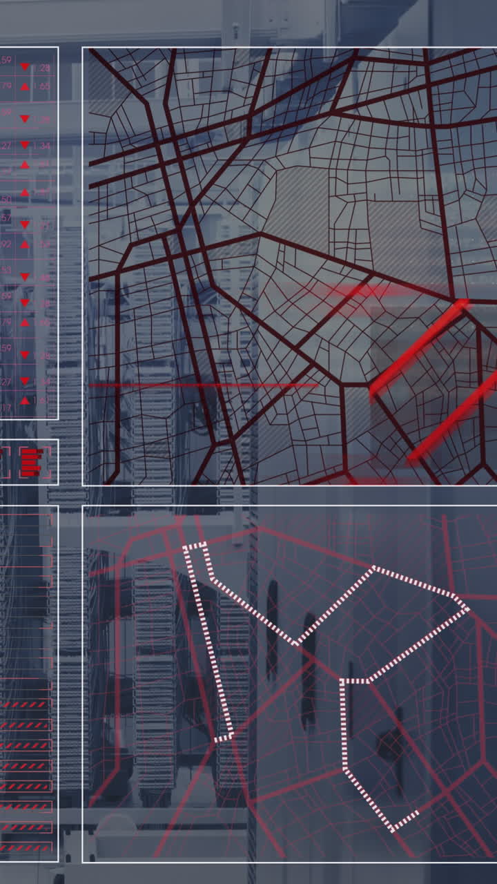 Animation of digital data processing over computer servers | Premium ...