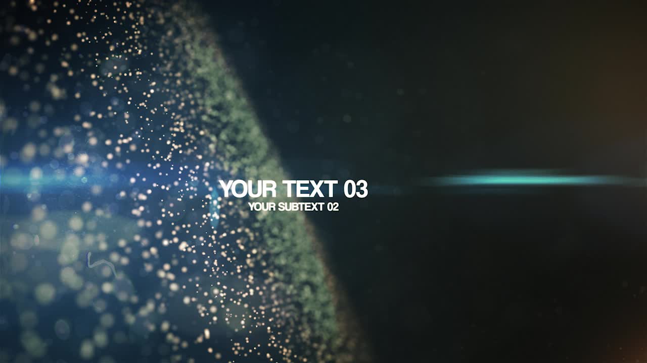 Particle field media animation ideal for professional intro or outro ...